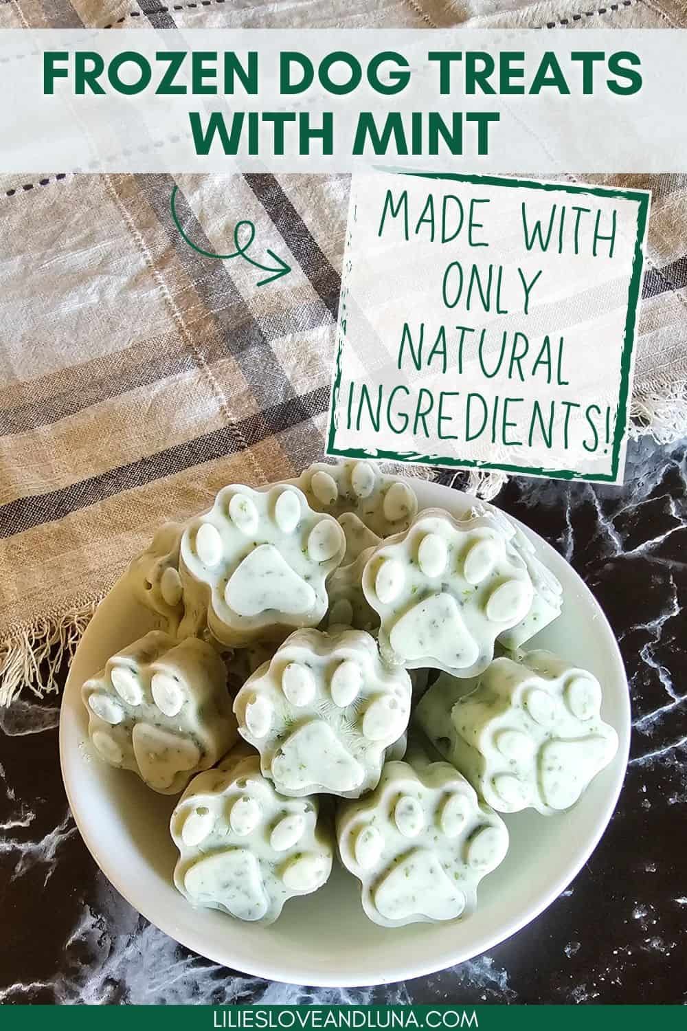 Homemade Frozen Mint Dog Treats - Lilies, Love, and Luna